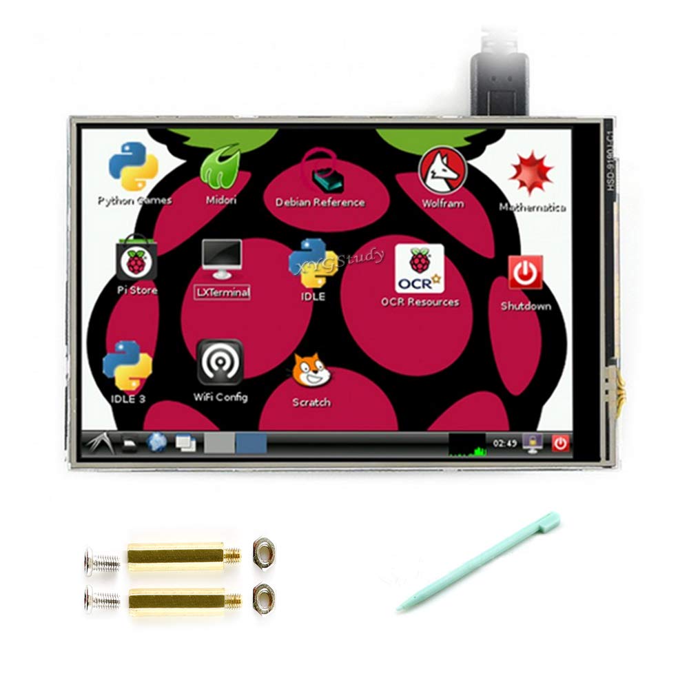 4inch RPi LCD (C), 4 inch 480x320 125MHz High-Speed SPI Resistive Touch TFT Screen Display Supports Raspberry Pi 4B/3B+/3B/2B/B+ Raspbian FBCP Play Video Game @XYGStudy