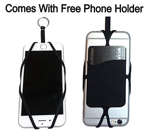 Beaded Women's Universal Lanyard Silicone Strap, Cell Phone Teacher Nurse Keys Keychain Exersize ID Card Badge Holder