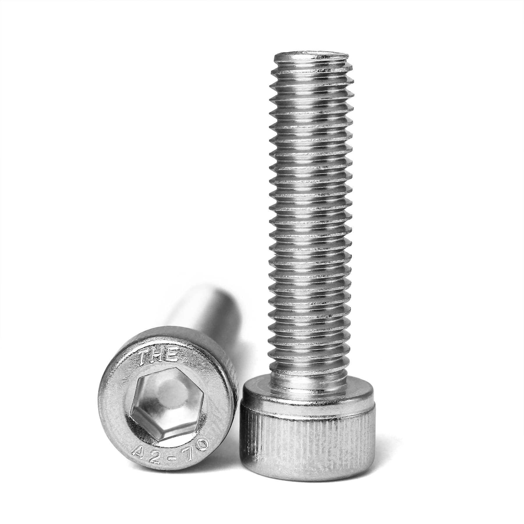 Cicidorai M6-1.0 x 45mm Socket Head Cap Screws Bolts, 304 Stainless Steel (A2-70), Allen Socket Drive, Bright Finish, Full Machine Threads, Quantity 25