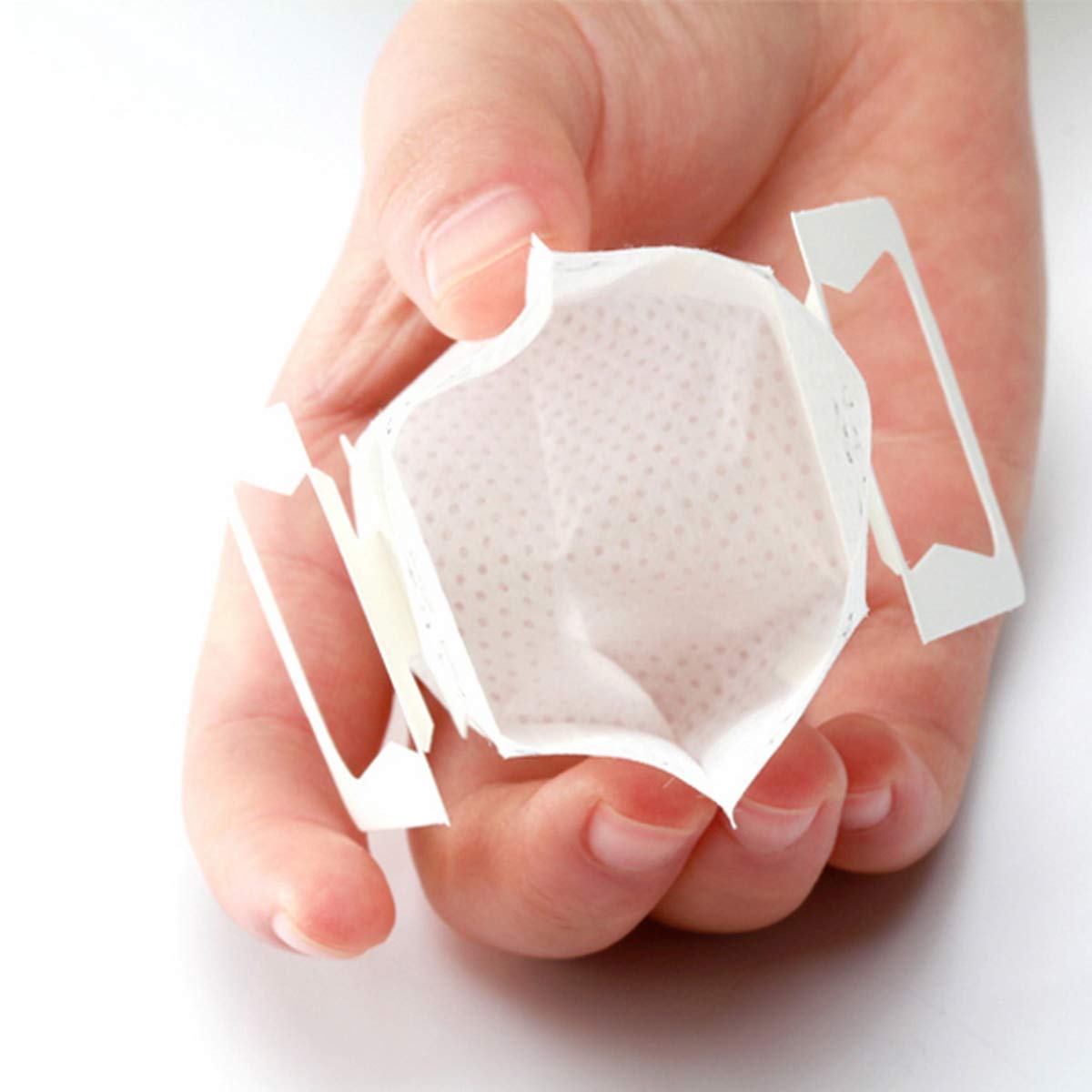 100Pcs Portable Coffee Filter Paper Bag Hanging Ear Drip Coffee Bag Single Serve Disposable Drip Coffee Filter Bag Perfect for Travel, Camping, Home, Office
