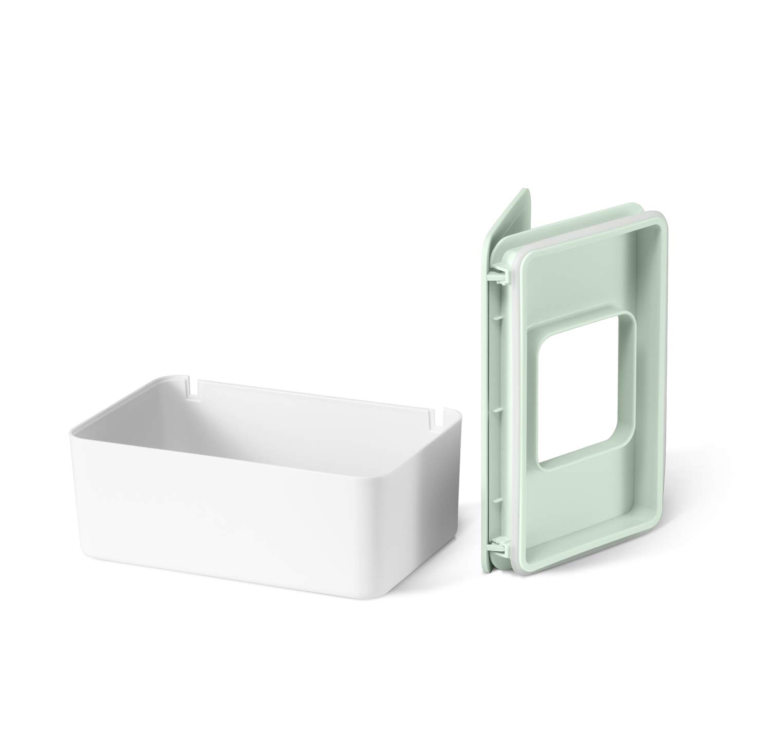 Diaper Wipes Dispenser Baby Wipes Case, Baby Wipe Holder Keeps Wipes Fresh, Non-Slip, Easy Open & Close Wipe Container Green