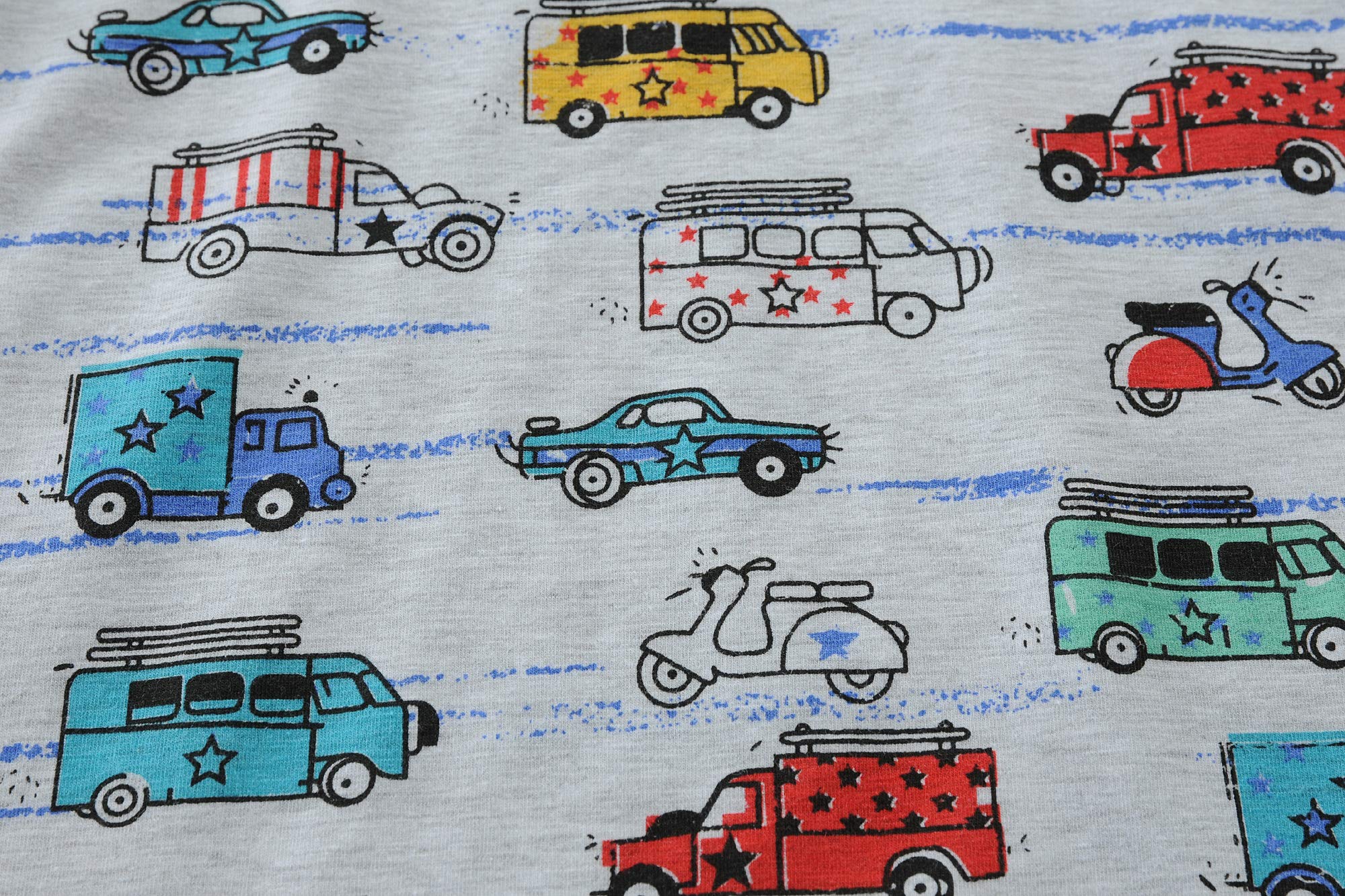 Little Boys Car Pajamas Toddler Boy Short Sleeve Cartoon Sport Short Sets 2 Years