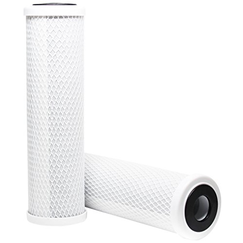 2-Pack Replacement for Compatible with Culligan RVF-10 Activated Carbon Block Filter - Universal 10 inch Filter Compatible with Culligan RVF-10 Exterior Water Filter - Denali Pure Brand