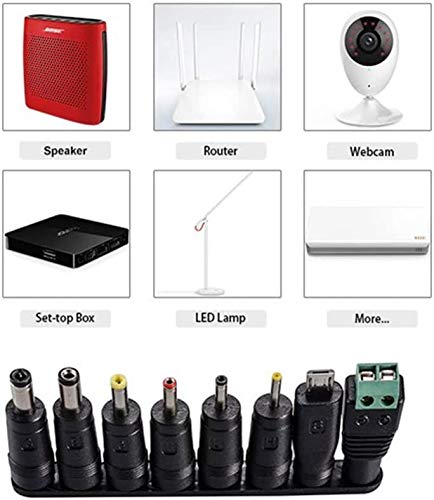 3V ~ 24V 2.5A 60W Power Supply with Volt Diaplay Adjustable DC 3V 5V 6V 9V 12V 15V 16V 18V 19V 20V 24V Variable Universal AC/DC Adapter 100V-240V AC to DC Converter with 8 Selectable Adapter Tips