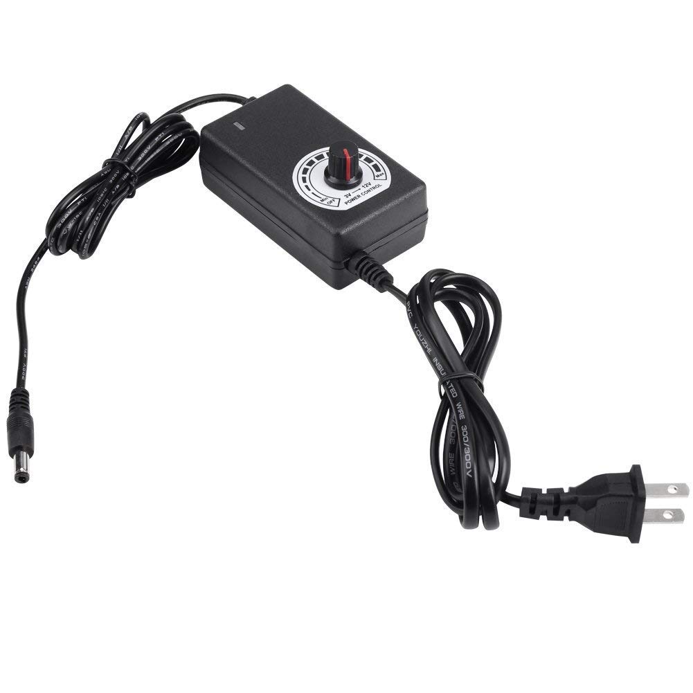 AC to DC Converter 110V-240V AC to DC 3-12V 2A Power Adapter Supply-Adjustable for Motor Speed Controller 110-240V