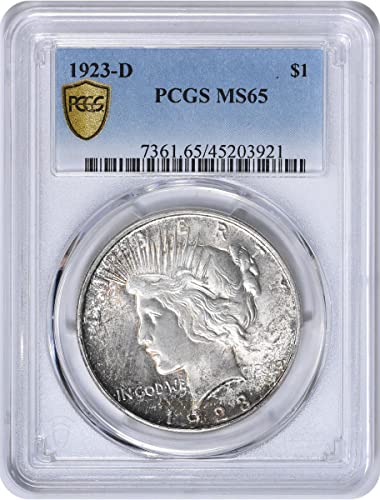 1923 D Peace Dollar PCGS MS65