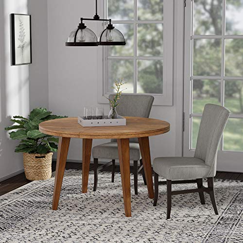 Amazon Brand β Stone & Beam Reinhart Classic Upholstered Dining Chair, 20.5"W, Set of 2, Light Gray