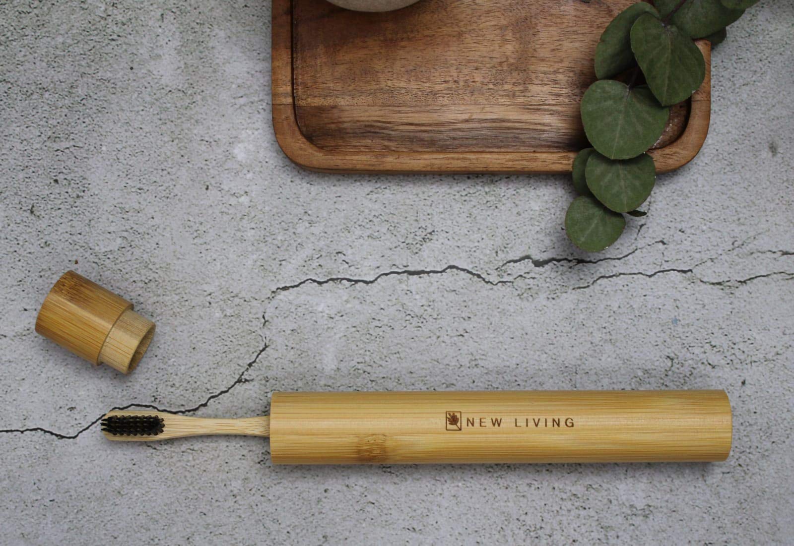 Bamboo Toothbrush Holder | Bamboo Toothbrush Carry Case | Toothbrush Case | Biodegrade Eco Product | 21cm Natural Product, Light Brown, Chinese