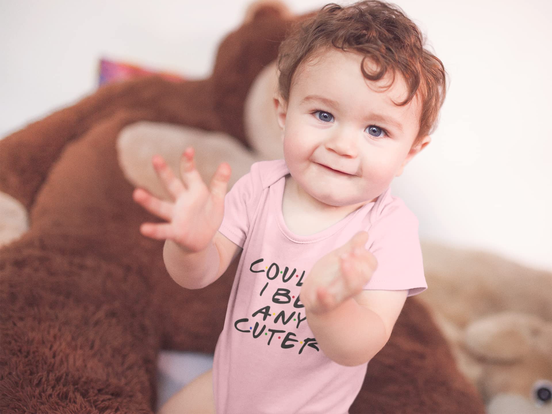 Could I Be Any Cuter Infant Bodysuit Funny 90s Show Baby Girl Boy Cloth Outfit Pink 6M