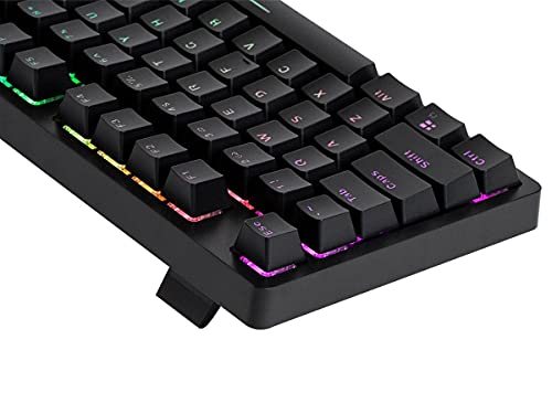 Monoprice Collider TKL Gaming Keyboard - Cherry MX (Blue), RGB Backlit, USB C, Programmable Macros, Full N‑Key Rollover, Mechanical Switches, Tenkeyless, for Computer PC Gamer - Dark Matter