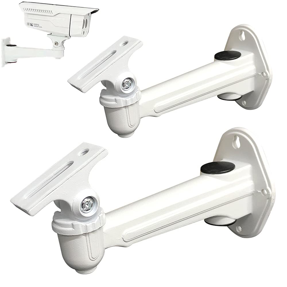 USIDAE USIDAER Universal CCTV Security Camera Mounting, IP Camera Bracket, Aluminum Alloy Indoor Outdoor Wall Ceiling Mount Holder Stand Monitor Rotary Bracket (2 Pack)