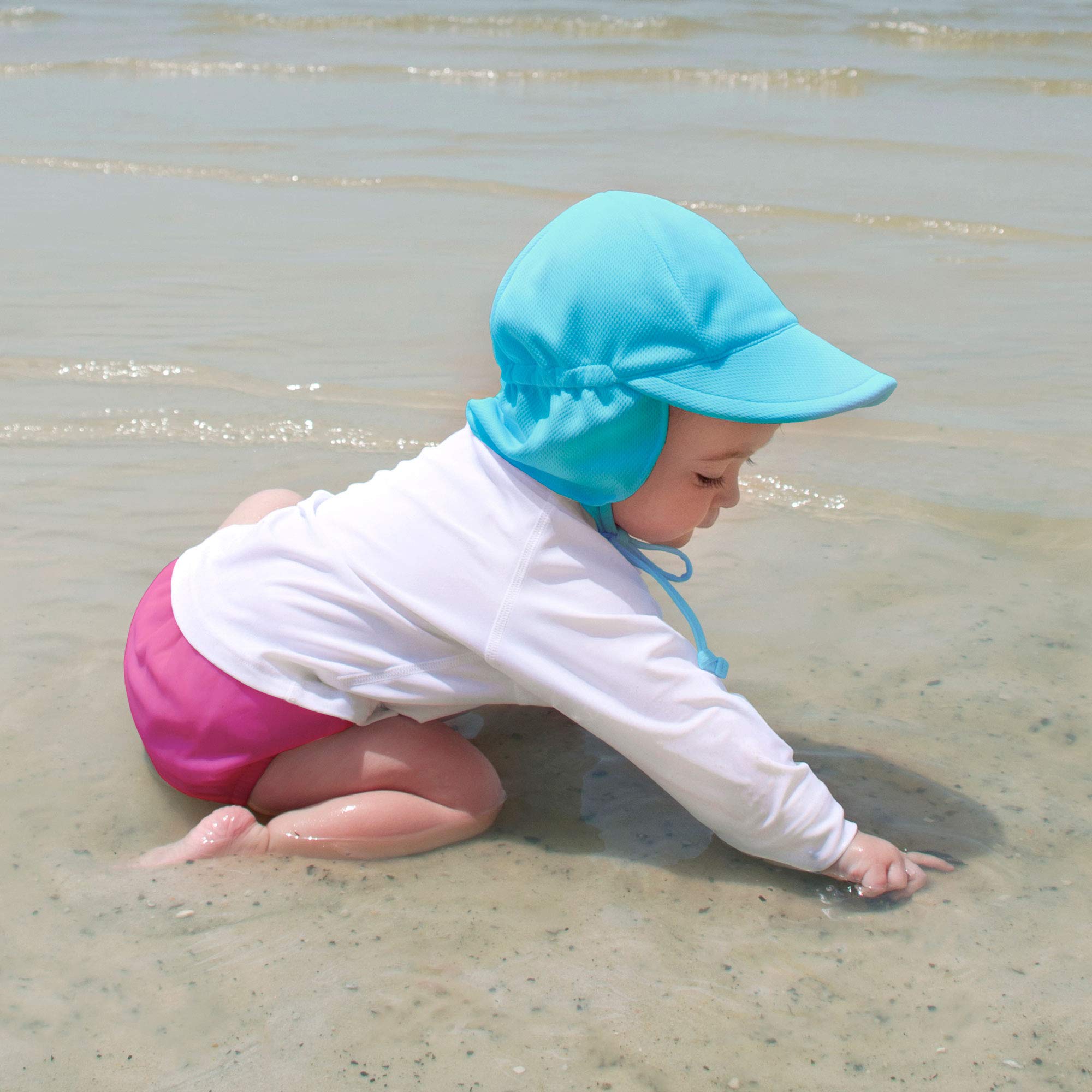 i Play by Green Sprouts Girls Reusable Absorbent Toddler Swim Diapers - Swimming Suit Bottom | No Other Diaper Necessary Hot Pink 4T