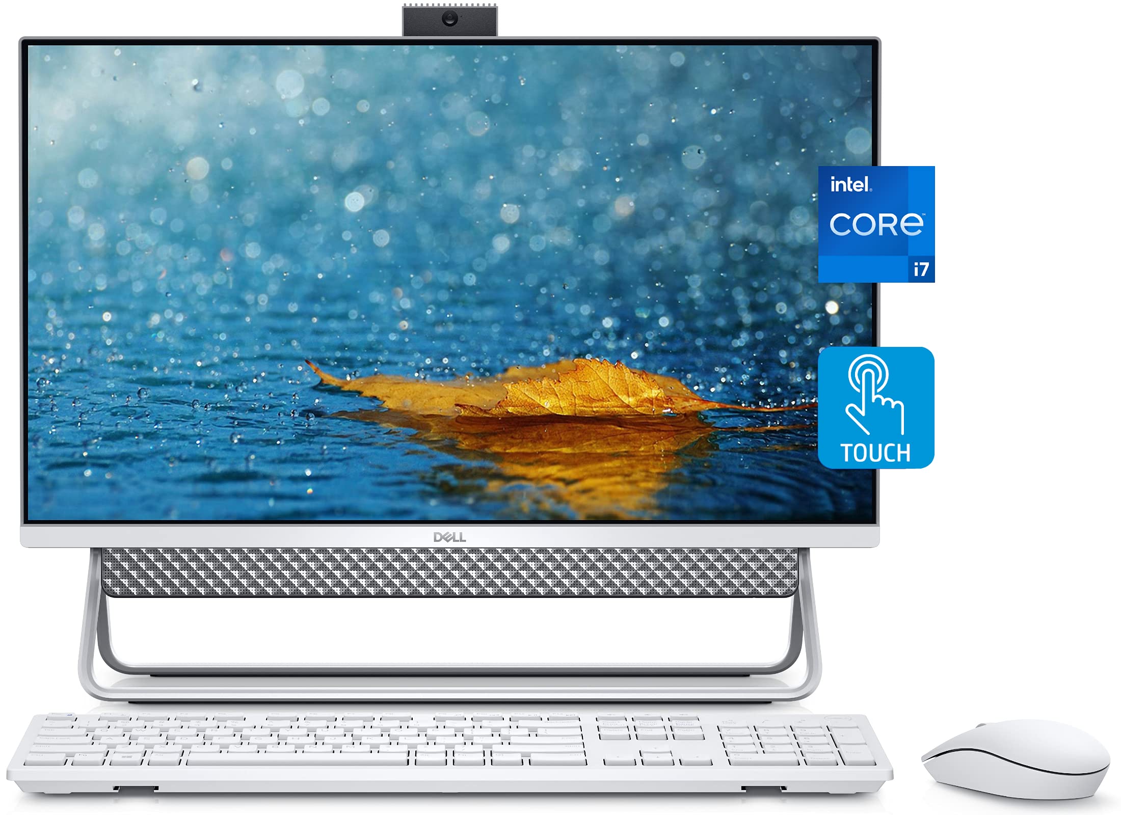 DELL 2021 Inspiron 24 5000 All-in-One Desktop, 24" FHD Touchscreen, i7-1165G7, GeForce MX330, 16GB RAM, 512GB SSD + 1TB HDD, Webcam, WiFi 6, Bluetooth 5.1, Wireless Keyboard and Mouse, Win 10 Home