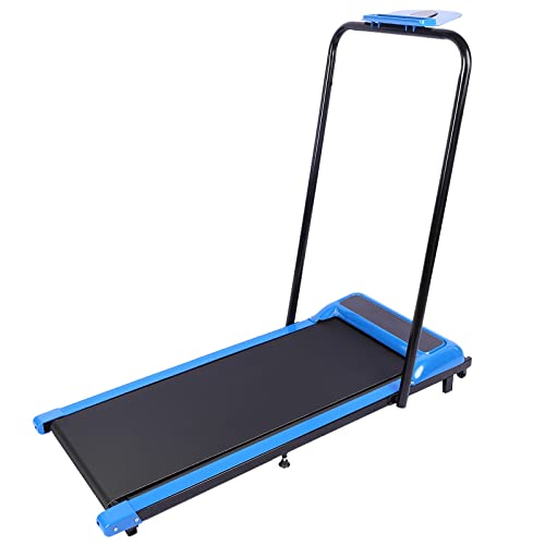 2 in 1 Folding Treadmill,1.5-2.5 HP Under Desk Electric Treadmill, Installation-Free,Remote Control and LED Display, Walking Jogging for Home Office (Partial w/Blue Tooth Speaker)