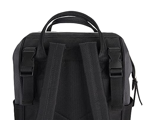 Bananafish Diaper Bag - Multi-Function Design Nappy Bag for Baby Care or Travel - Carry or Wear as Backpack - Large Capacity in Trendy, Stylish Design, Black/Grey, one Size
