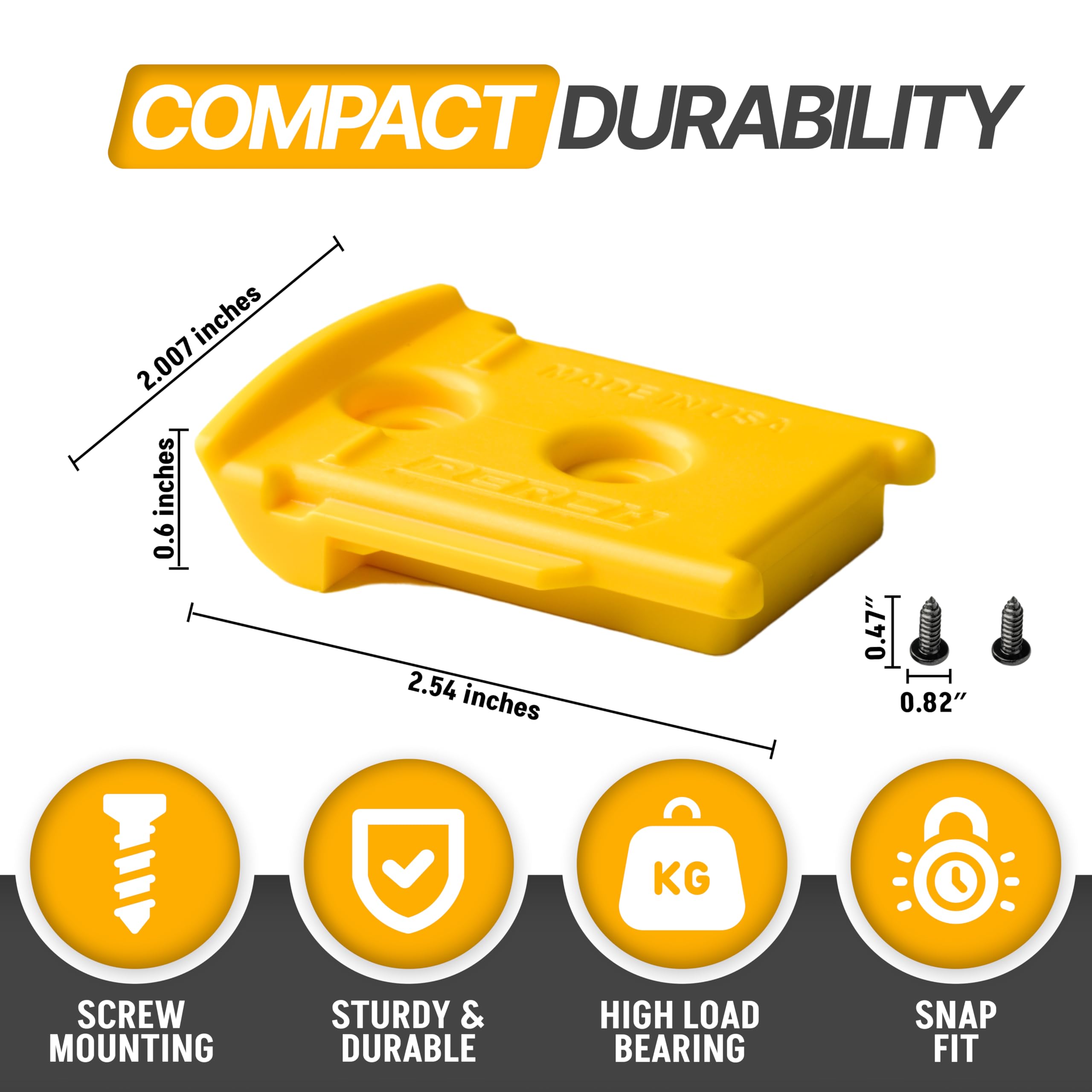 3 Pack Tool Holder Wall Mount for DeWalt 20v/60v Cordless Tools - Snap Fit Drill Holder Wall Mount for DeWalt Tool Hanger with 6 Screws - Easy to Install, Screw in and Lock