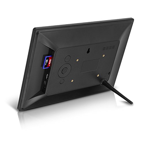 Aluratek 10" WIFI Digital Photo Frame w/ Touchscreen IPS Display, 32GB Mem, 1280 x 800 Res, Easy Setup to Share Photo/Video Wirelessly from Anywhere - AWDMPF110F