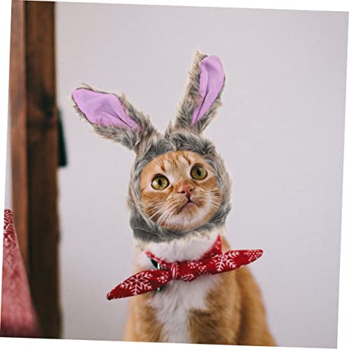 2 pcs Bunny Props Cloth Cosplay Plush Christmas Supplies Dog Clothes Hat Halloween Ear Easter Decorative Costume Headband Kitten Accessory Breathable Accessories Use Headdress