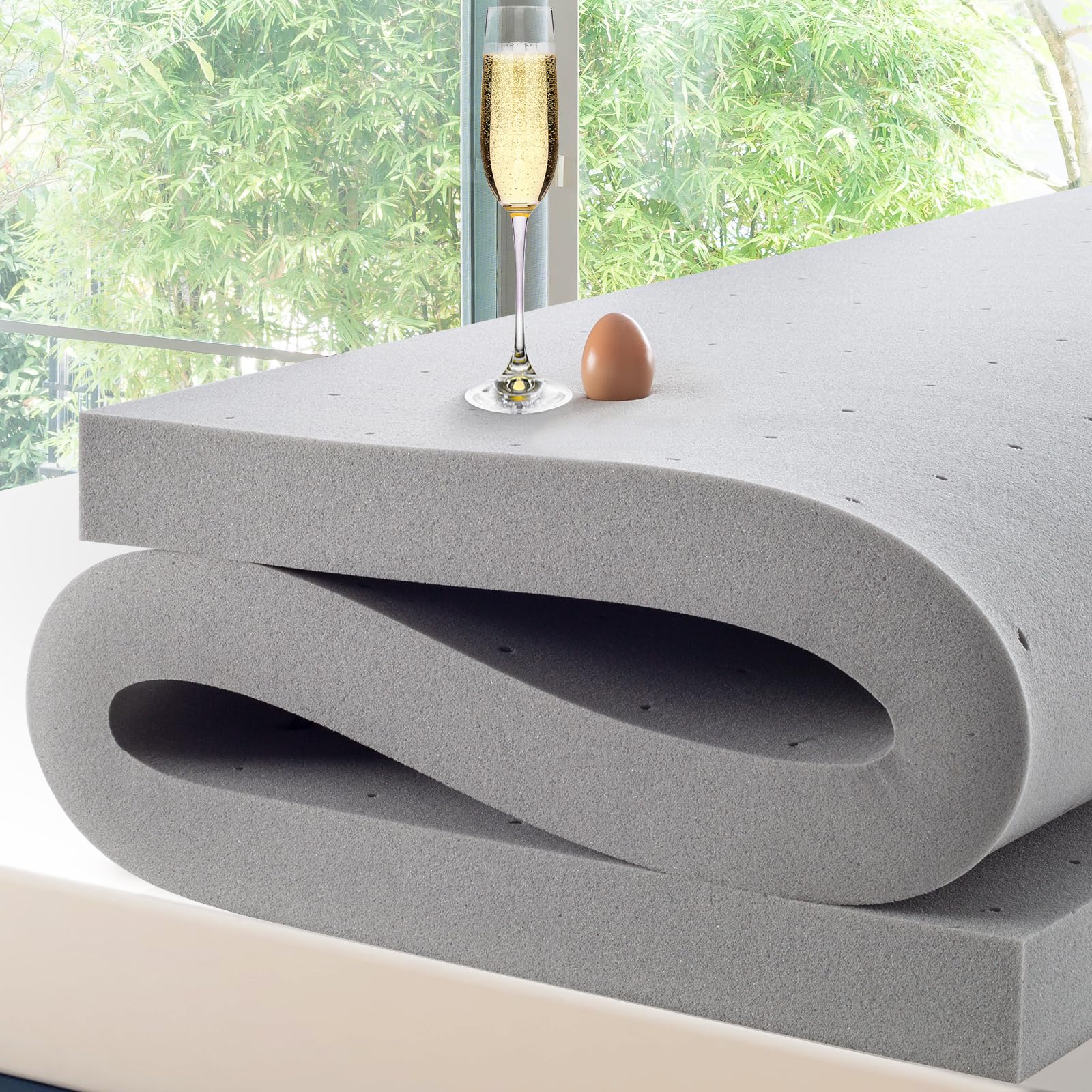 3 Inch Mattress Topper Queen,Gel Memory Foam Mattress Topper Bed Topper for Soft & Cooling Sleep and Pressure Relieve, for Side Sleeper, CertiPUR-US Certified,Bed Ventilated Design with Bed Topper