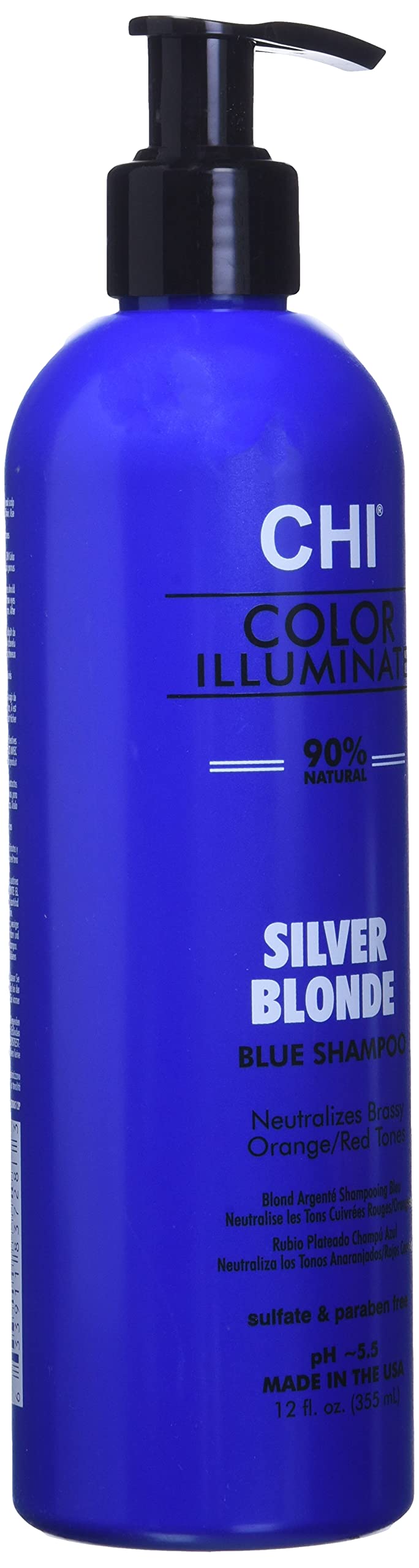 CHI Color Illuminate Shampoo, Provides Balanced Color Replenishment Between Salon Services, Sulfate, Paraben, & Cruelty-Free, Silver Blonde, 12 Oz