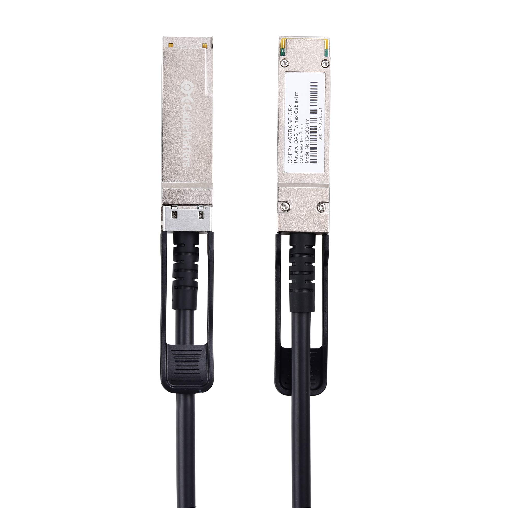 Cable Matters 40GBASE-CR4 Passive Direct Attach Copper Twinax QSFP Cable (QSFP+ Cable) - 1m, 3.3ft
