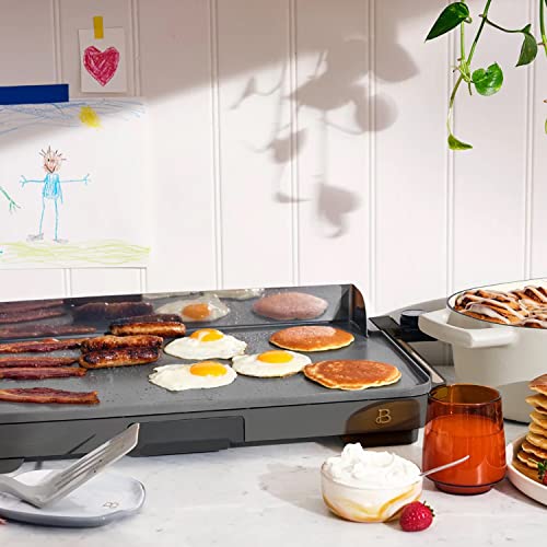 Beautiful 12" x 22" Extra Large Griddle, by Drew Barrymore (Oyster Gray)