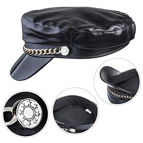Beefunny Biker Costume Accessories Biker Cap Sunglasses 70s 80s Steam Punk Roker Party Dress Unisex