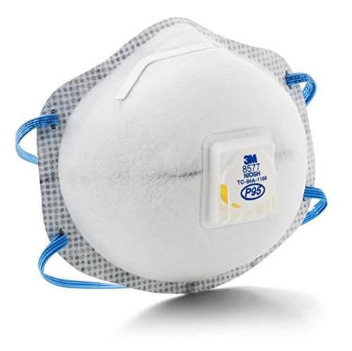 3M Particulate Respirator 8577, P95, with Nuisance Level Organic Vapor Relief (Pack of 10)