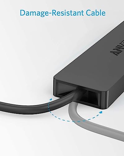 Anker USB Hub 4-Port USB 3.0 Hub,USB Splitter with 5Gbps Data Transfer, Ultra-Slim Data USB Hub [Charging Not Supported], USB Extender for MacBook, iMac, Surface, Mobile HDD, and More (USB-A, 2 ft)