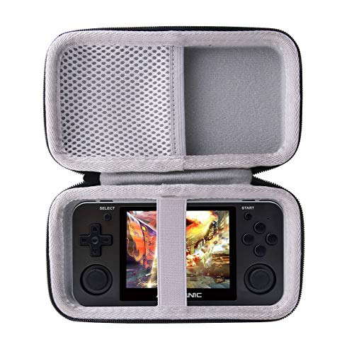WERJIA Hard Carrying Case for RG351MP/RG350M/ RG350P/RG350 Handheld Retro Game Storage Suitcase (Black)