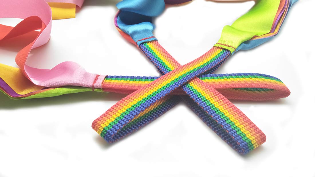AIVIAI Rhythm Ribbon Dance Ribbons Rhythm Streamers for Baby Kids Party Supplies 12 PCS