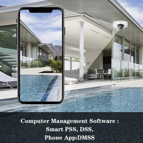 EmpireTech Indoor Frontdoor Security IP Wired Camera 2MP Mini Smart IR Dome Starlight POE IP Camera IP67 IK10 Vandal-Proof Weatherproof,Built-in Mic,SMD Plus,Fixed Focal Lens IPC-E3241F-AS-M 2.8mm