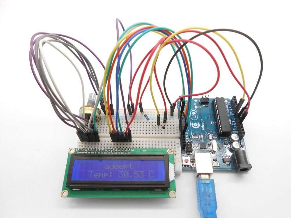 Adeept Project 1602 LCD Starter Kit Compatible with Arduino UNO R3 Mega2560 Nano Servo Relay LCD1602 Beginner/Starter Kit for Arduino with PDF Guidebook/User Manual