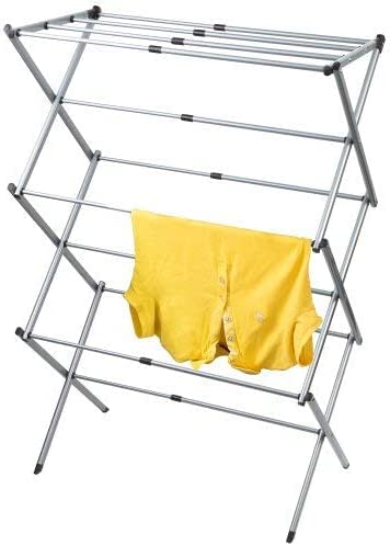 Artmoon Gobi Foldable Drying Laundry Rack, Portable Clothes Horse Made of Rustproof Steel, Extendable 17.3''- 29.5''
