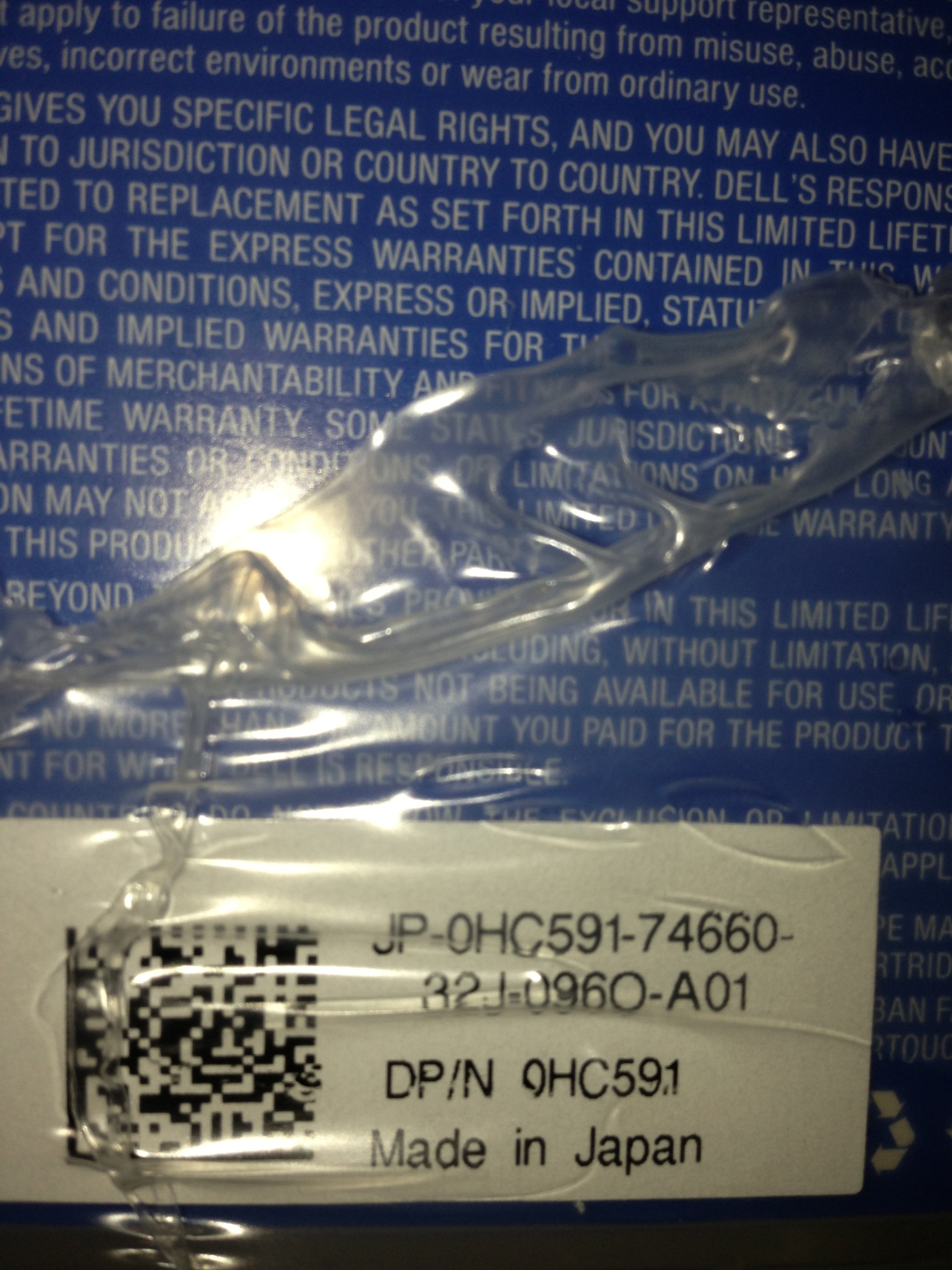 5 Pack 5-Lot Genuine OEM RC922 Dell LTO Ultrium 3 400GB (Native)/ 800GB (Compressed) WORM Write Once Read Many Blank Data Media Magnetic Tape Cartridge Dell Part Number: 0HC593