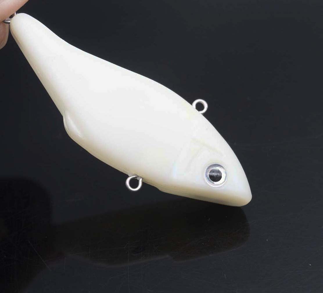 10pcs Fishing Unpainted VIB Crankbait Lure Body 75mm 7.49g Blank lipless Hard LuresSimulation Blank Body Clear Hard Baits Trout Salmon Minnow Lure Popper Lures Topwater Freshwater with Free Eye