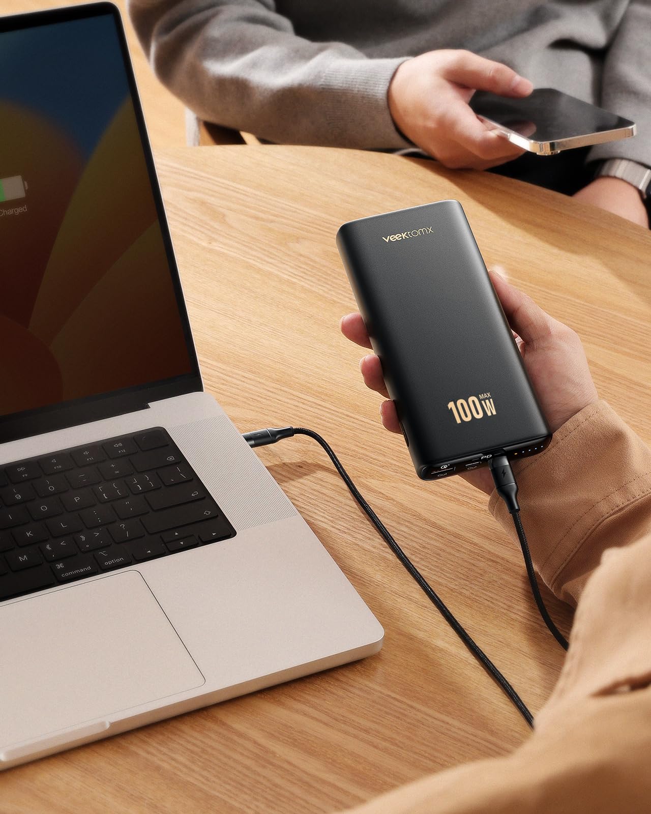 VEEKTOMX Power Bank Fast Charging, 65W 20000mAh Laptop Portable Charger USB C PD& QC 3.0 Battery Pack Compatible with iPhone 14/13/12/11 Pro Mini IPad Samsung Switch MacBook Dell XPS IPad