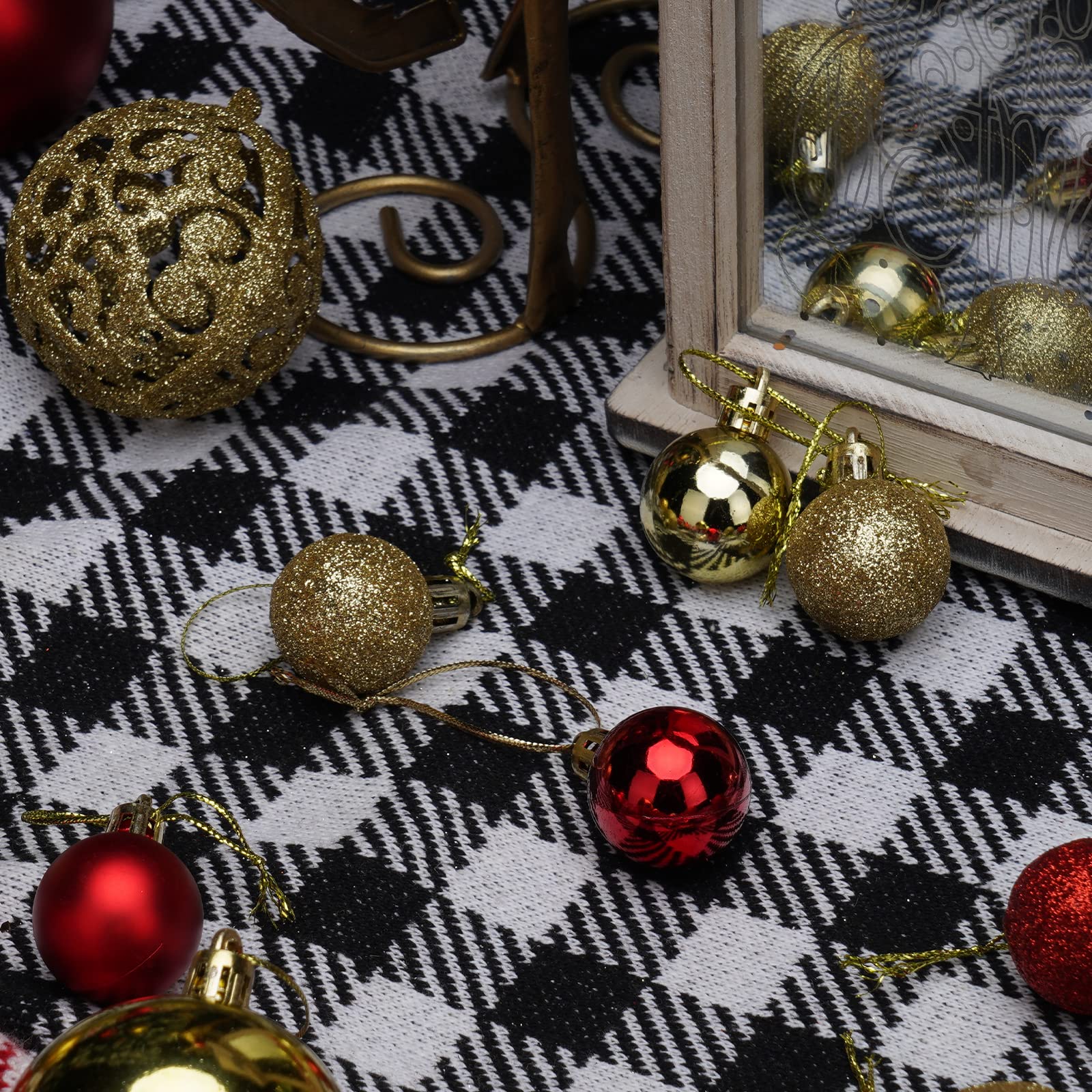 103 Pcs Christmas Balls Ornaments Set, Shatterproof Christmas Decorations Baubles for Xmas Tree Decor Party Holiday Wedding (Red&Gold)