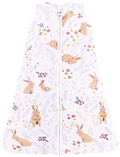 Chilsuessy Baby Wearable Blanket Unisex Cotton Sleep Bag Ultra Soft Baby Sleeping Sack 0.5 TOG Summer Sleeveless Sleeping Bag for Toddler Boys and Girls, Cute Bunny, 130cm/5-6 T