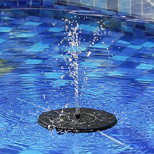 2.5W Solar Fountain with 6 Nozzles 2023 Upgrade, 6.7" Solar Bird Bath Fountain, Solar Powered Fountain for Pond, Pool, Garden, Fish Tank and Aquarium