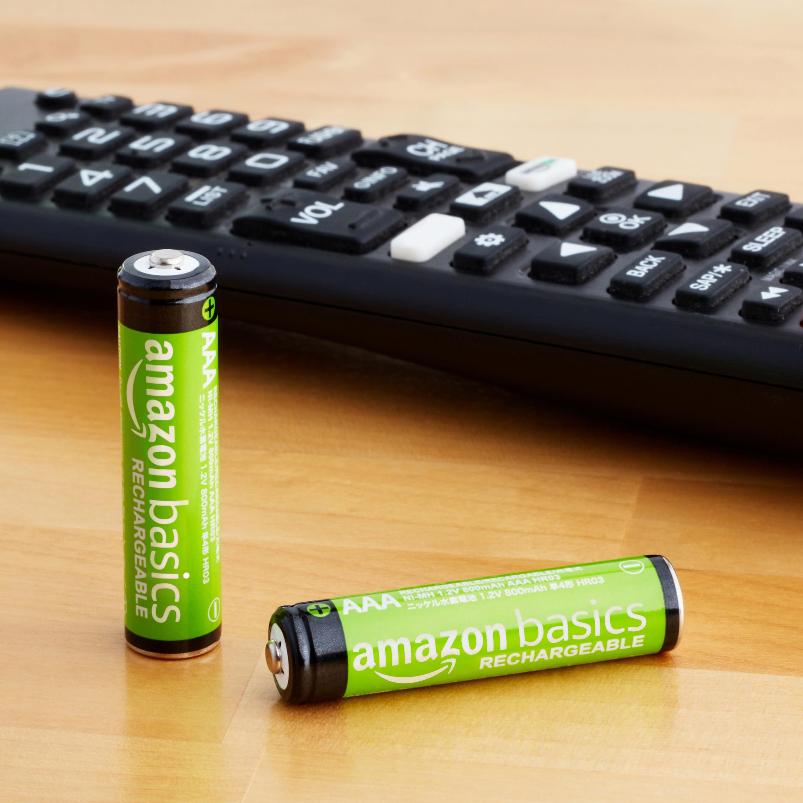 Amazon Basics 12-Pack AAA Rechargeable Batteries, 800 mAh, Pre-Charged & AA High-Capacity Ni-MH Rechargeable Batteries (2400 mAh), Pre-Charged - Pack of 8