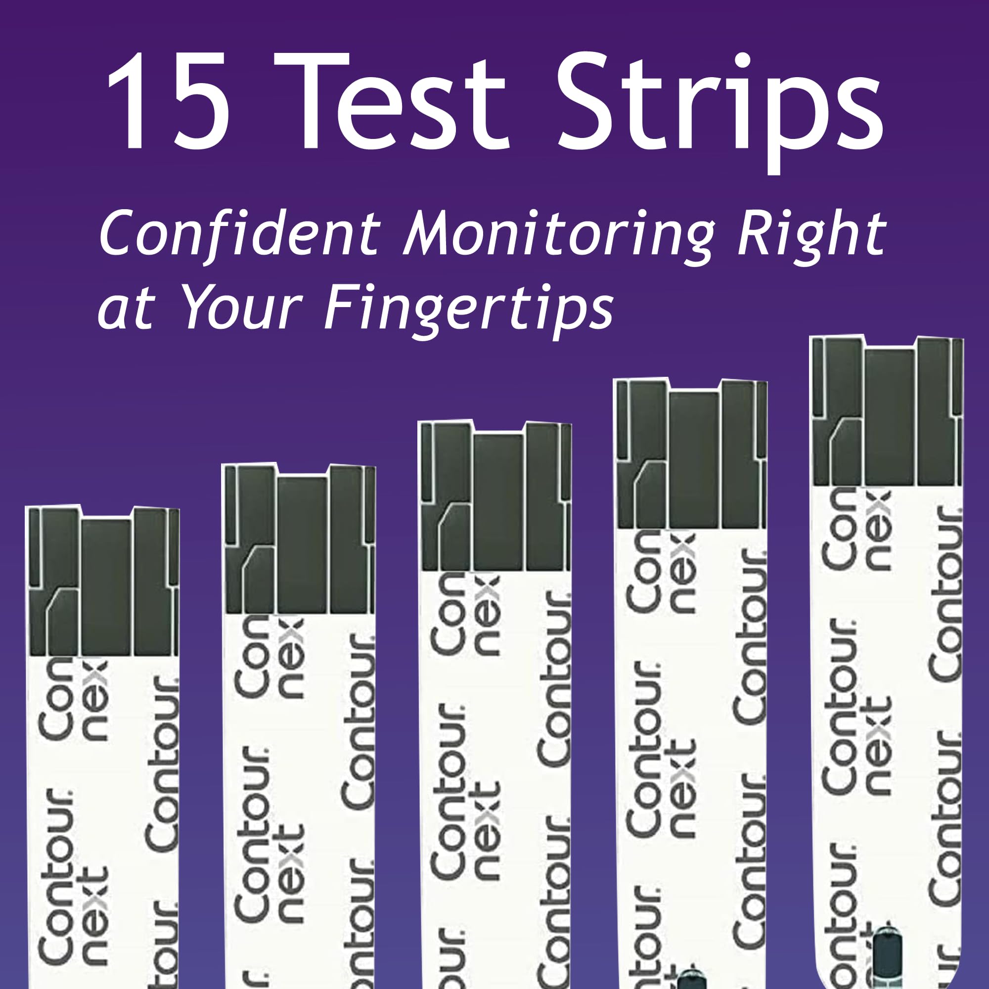 CONTOUR NEXT Blood Glucose Test Strips for Diabetes, 15 Count