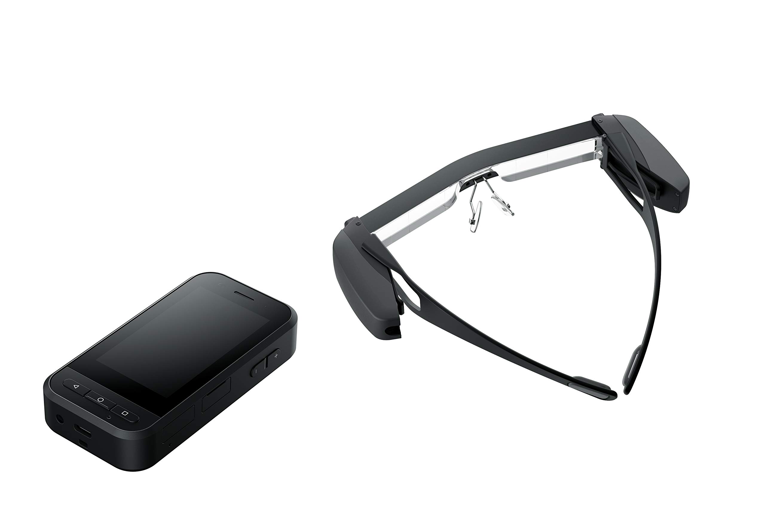 Epson Moverio BT-40S Smart Glasses with Binocular, 1080p, Transparent Displays and Intelligent Touch Controller, Black, Large