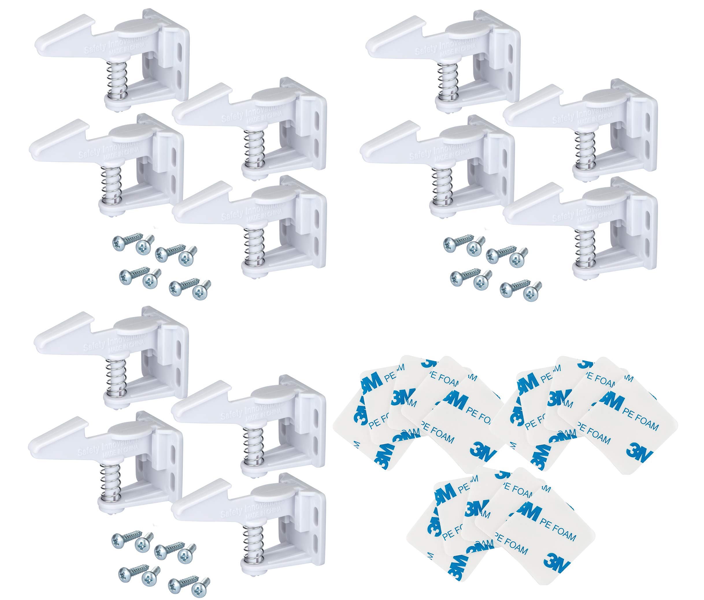 12-Pack Safety Innovations Spring Latch with Adhesive Option