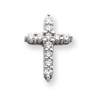 14k White Gold VS Diamond cross pendant GLD-AZ-XP1758WVS