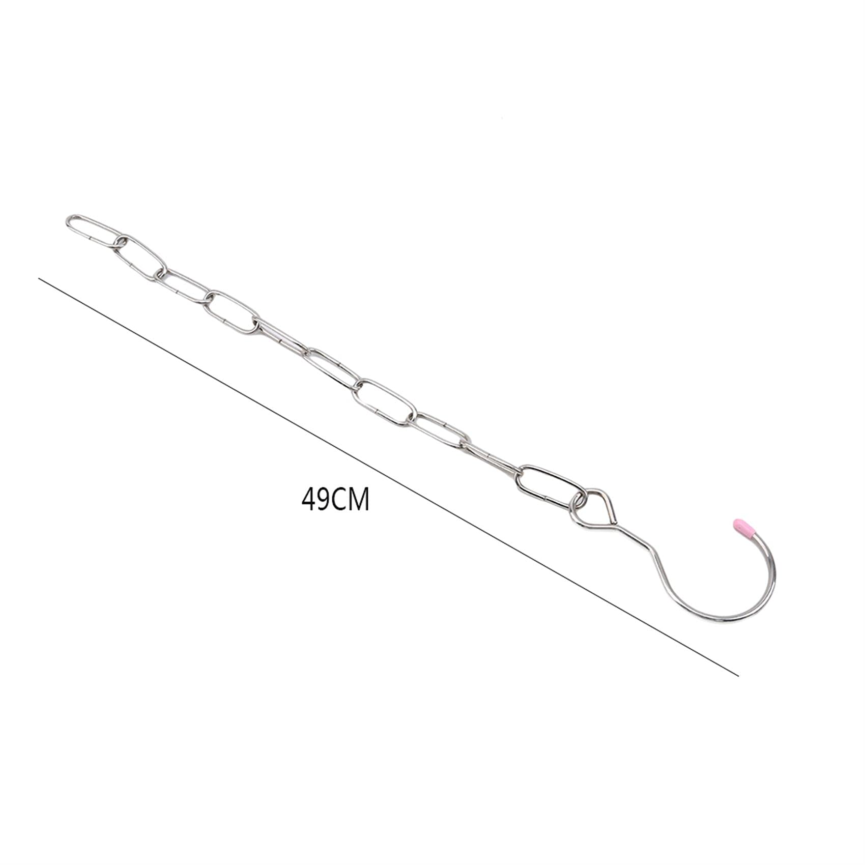 TraveT Hanging Clothing Chain Clothes Market Shop Display Hanging Chain Hooks with Ring Hanger