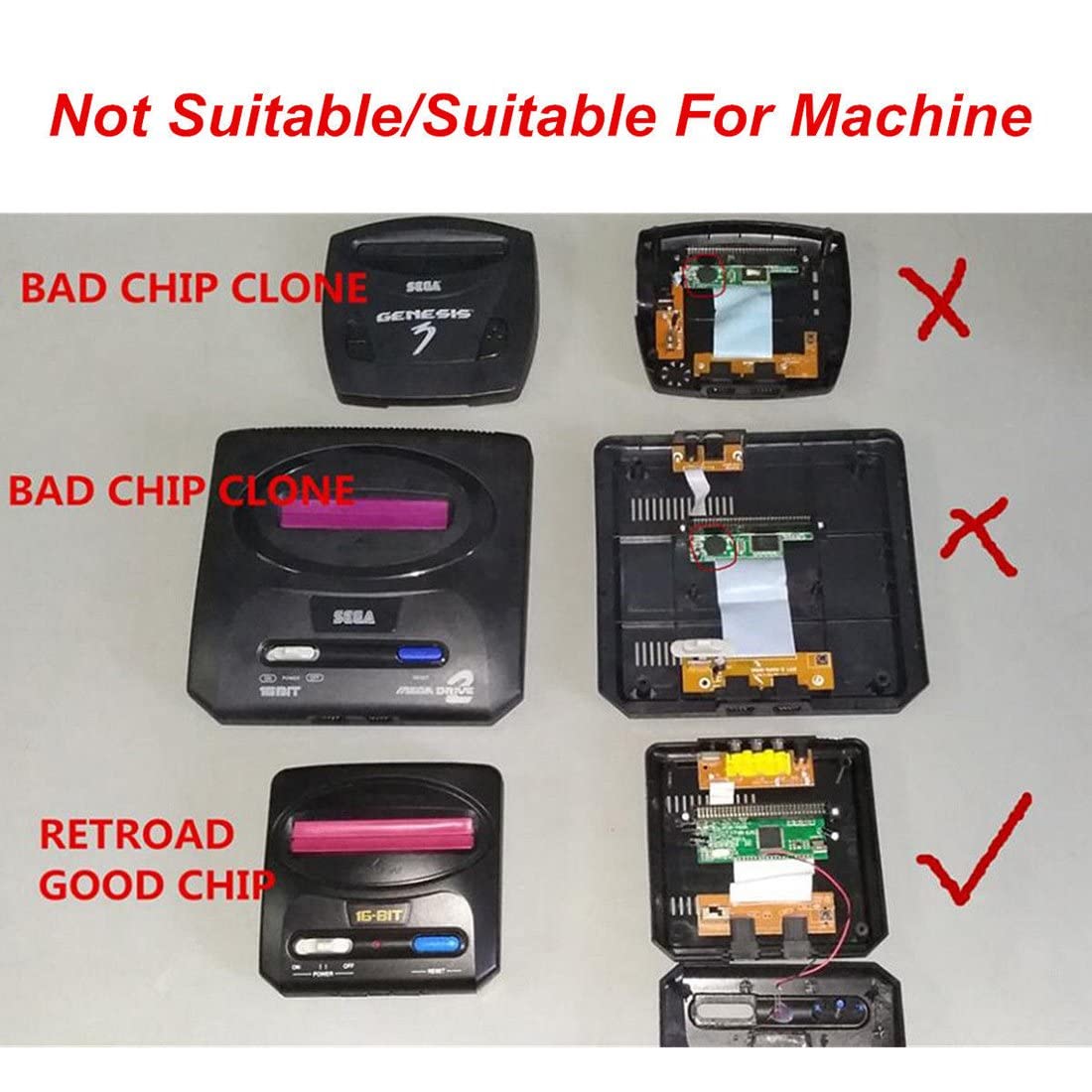 138 in 1 Game Cartridge 16 bit Game Card for Sega Mega Drive Genesis Console (Pink)
