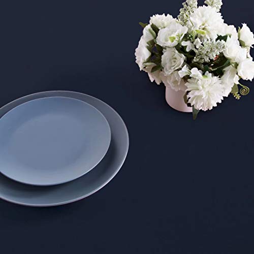 LUSHVIDA Rectangle Table Cloth β Washable Water Resistance Microfiber Tablecloth Decorative Table Cover for Banquet Party Kitchen Dining Room, Navy 60 x 84 Inch