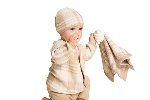 Barefoot Dreams CozyChic Ultra Lite Plaid Baby Bundle, 4 Pcs, Cream, 6-12m