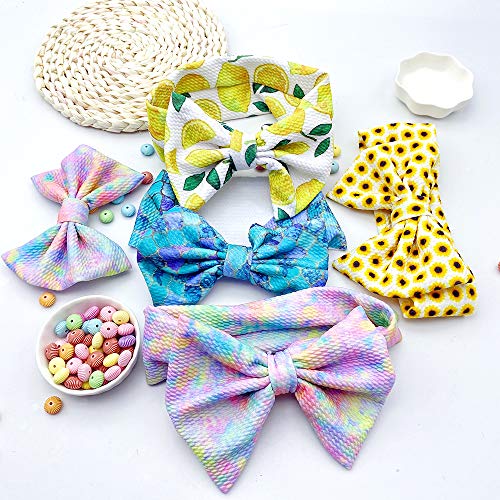 David accessories 7Pcs Mixed Style Bullet Liverpool Textured Fabric Set 4 Way Stretch Spandex Knitting Fabric by Half Yard for Head Wrap Hair Bows Making (Set)